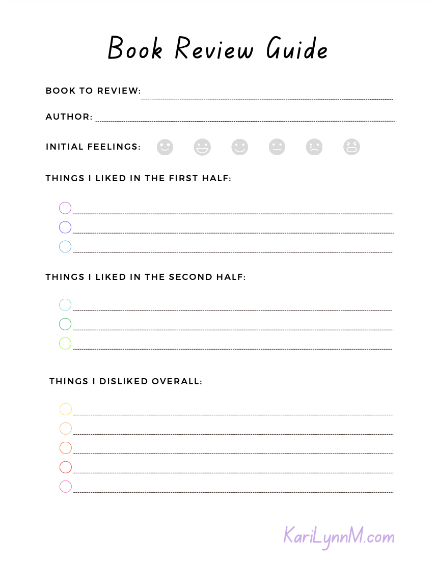 Get a Free Book Review Guide (Digital + Printable PDF) – Kari Lynn M.