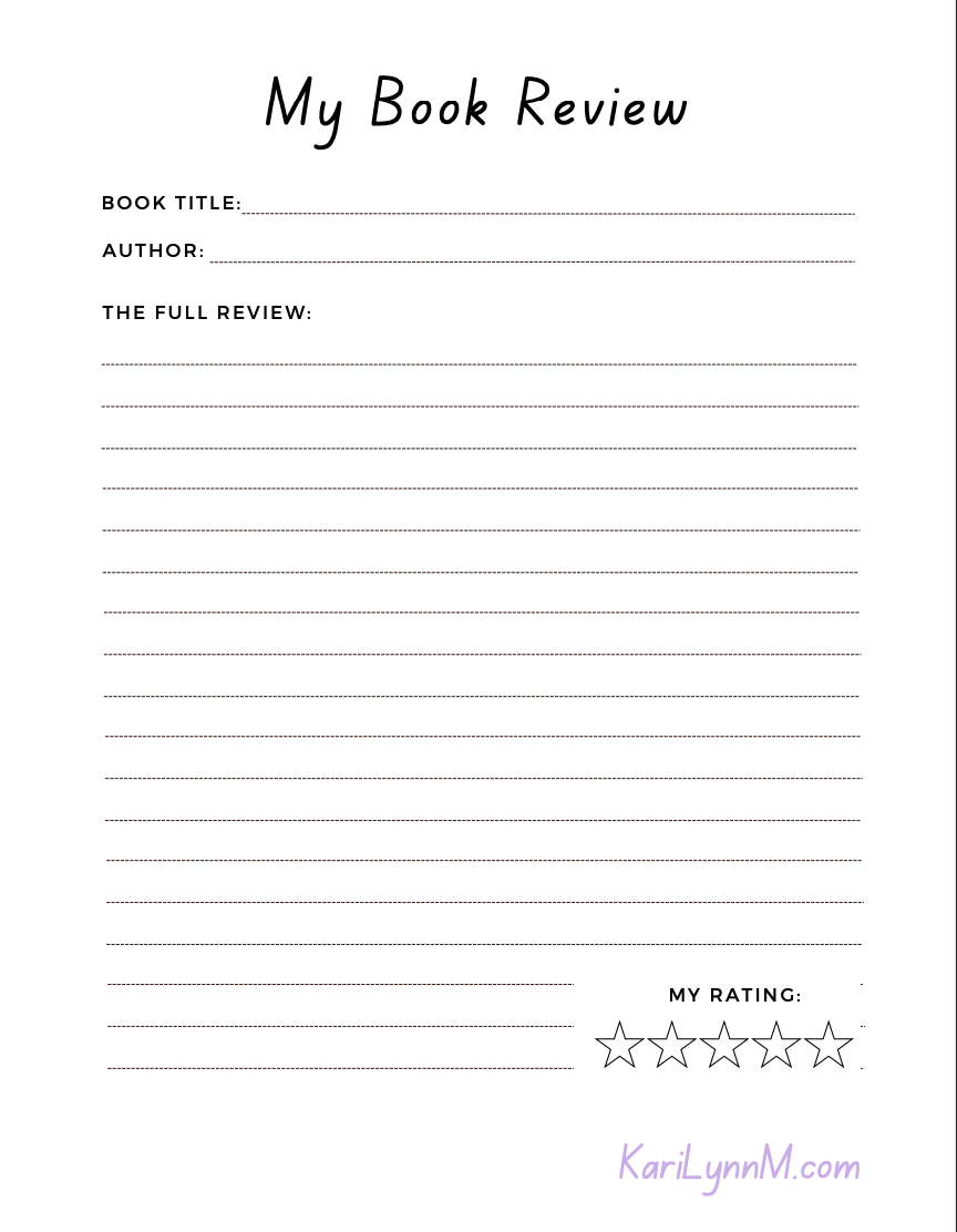 Get a Free Book Review Guide (Digital + Printable PDF) – Kari Lynn M.