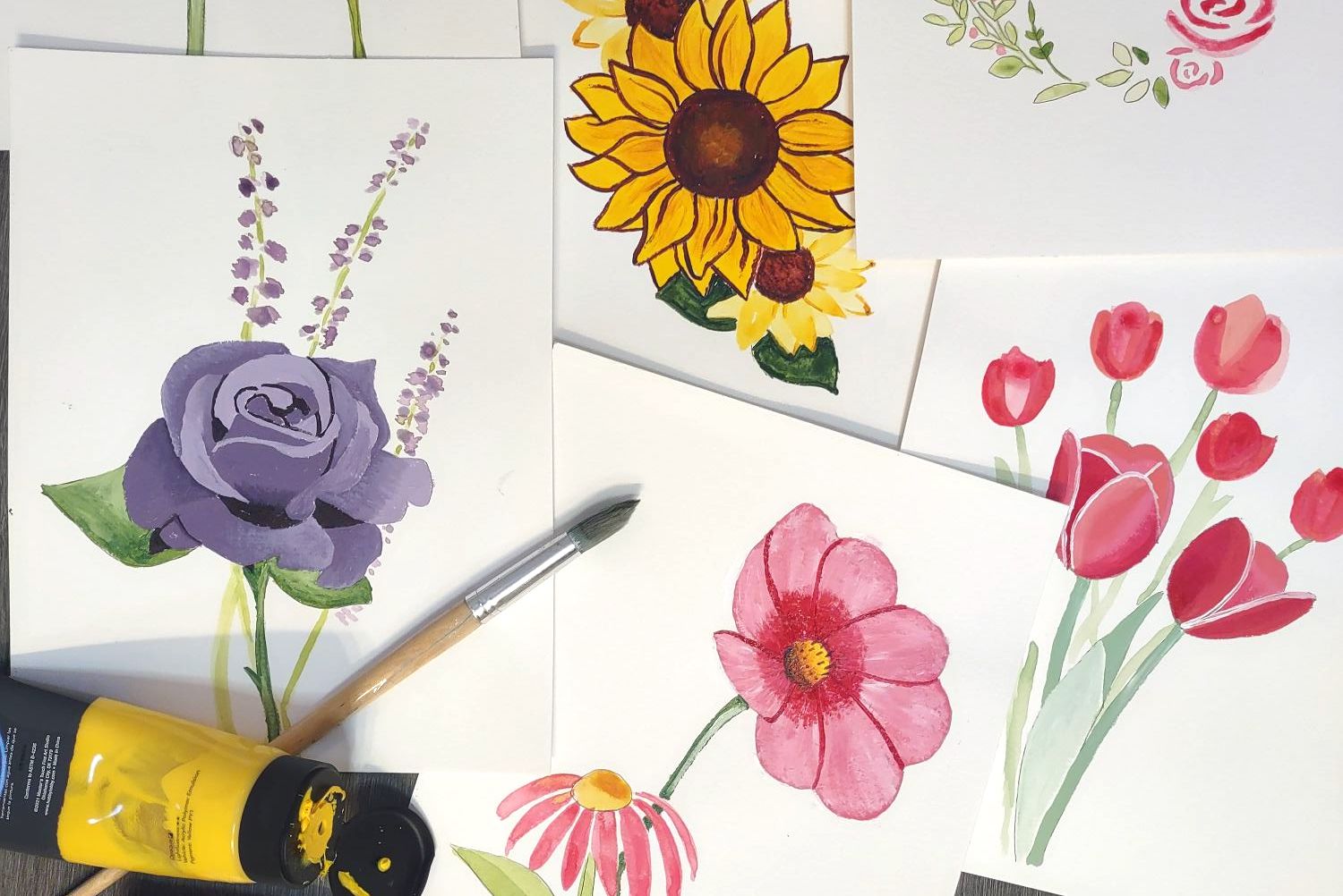How to Master Flowers with Acrylic Paint – Kari Lynn M.